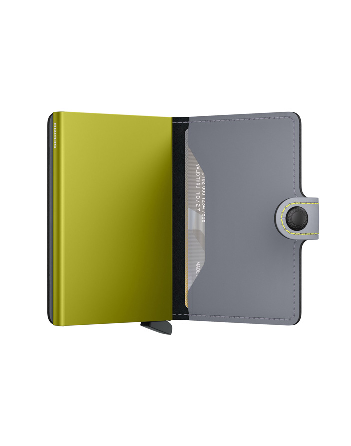 Secrid Miniwallet Matte Grey & Lime | Watch Wear E-Shop